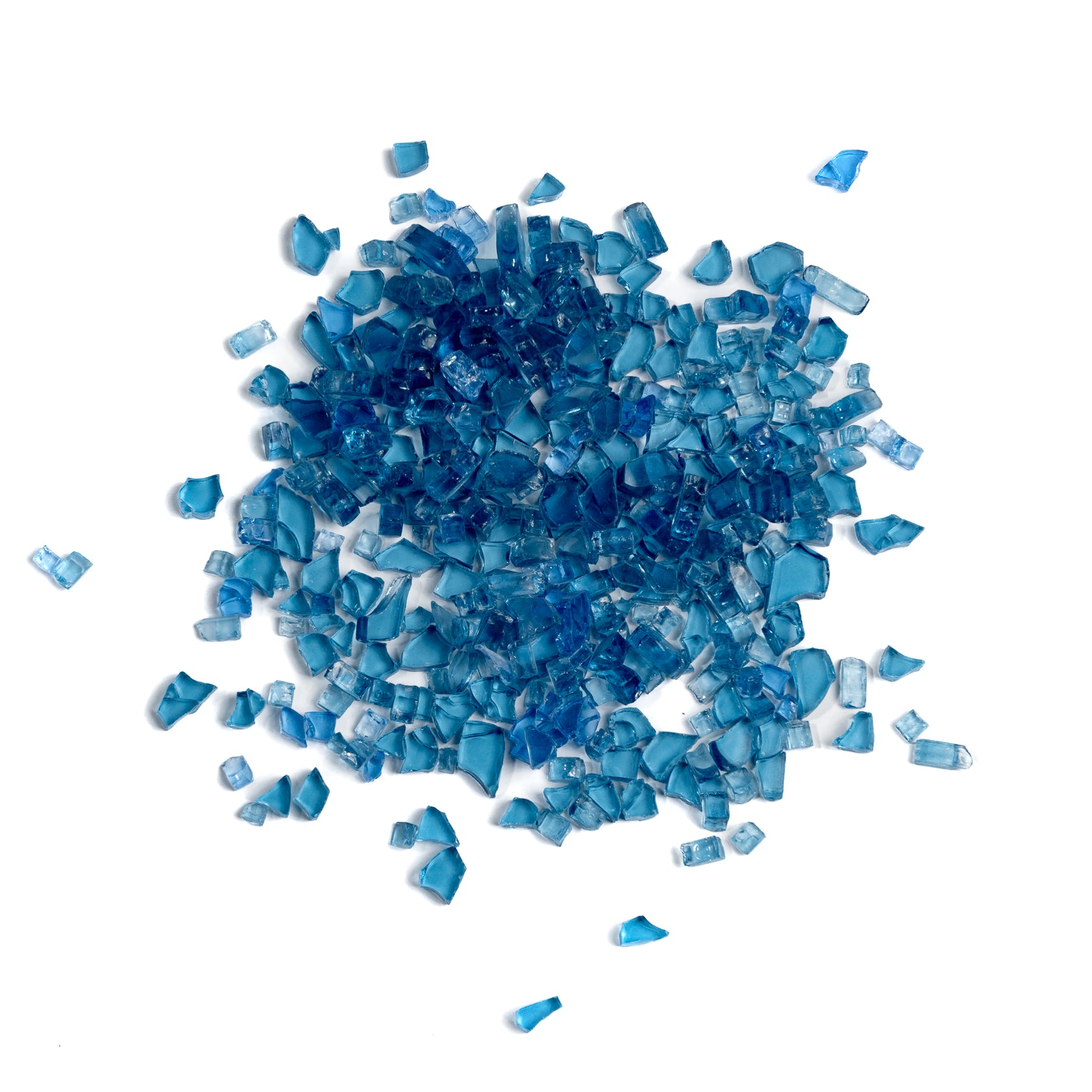 1/4" Pacific Blue Classic Crushed Tempered Glass – 1 Pound Bag – Art ...