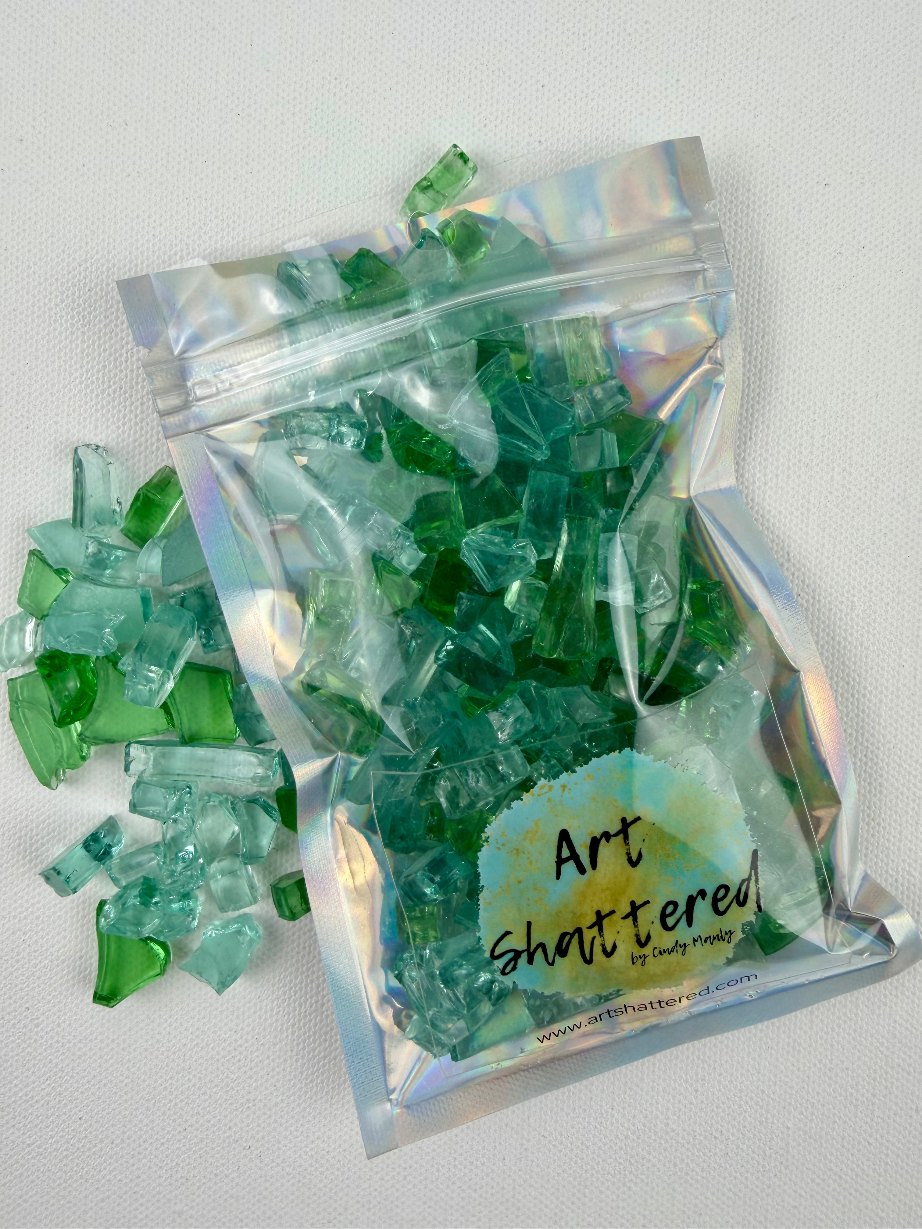 1/4" Green & Solex Custom Mix Classic Crushed Tempered Glass – 8 oz Ba ...