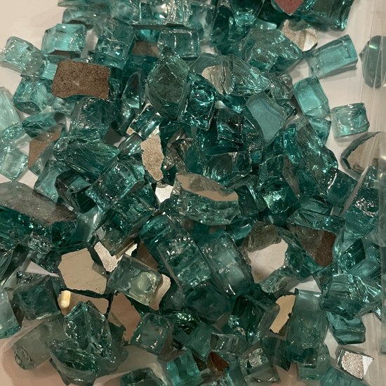 Dark Azuria Reflective Glass – Art Shattered